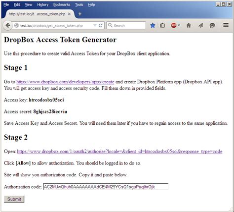 Dropbox Access Token Generator For Php Пеђа Супуровић бележница