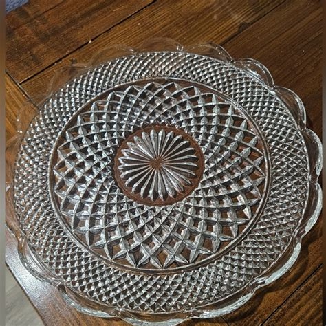 Dining Elegant Clear Glass Decorative Plate Poshmark