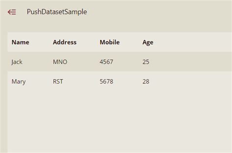 Populate Push Dataset Wyn Documentation