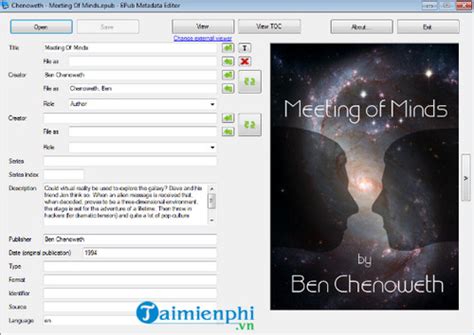 Download EPub Metadata Editor 1 9 1 Chỉnh sửa sách điện tử chuyên n
