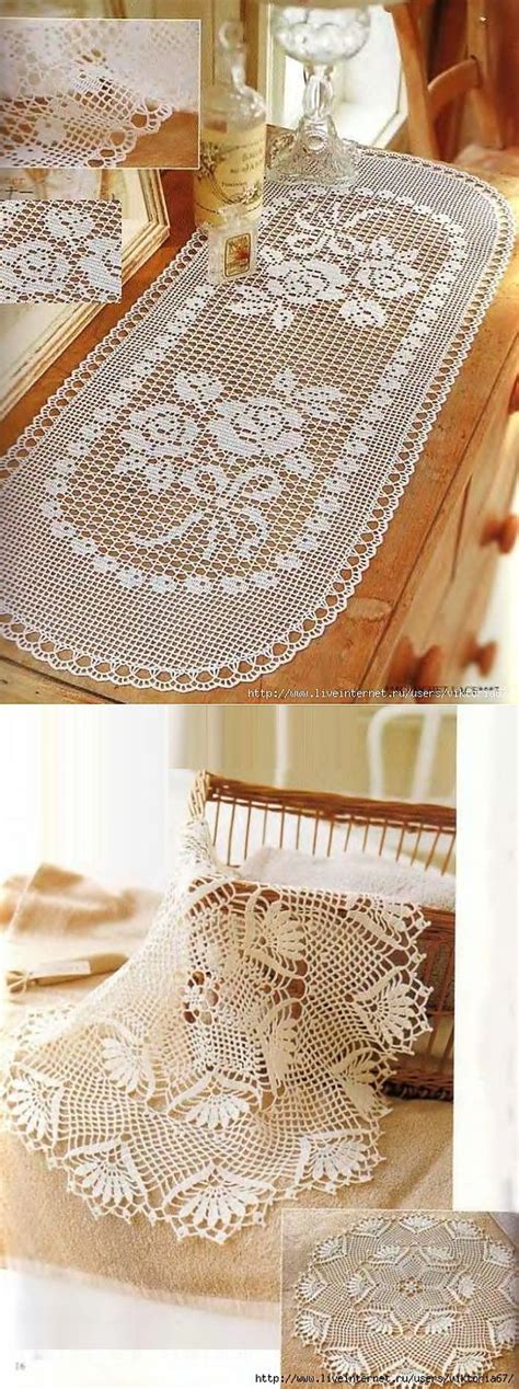 вязание крючком Скатерти Вязаные крючком салфетки Связанный крючком