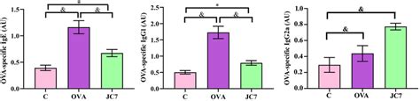 Ova Specific Ige Igg1 And Igg2a Levels In Serum The Results Are Download Scientific Diagram