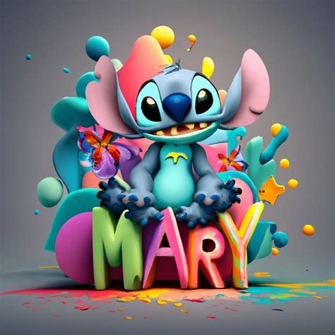 Stitch Arte Con Letras Nombres De Colores Iphone Fondos De Pantalla