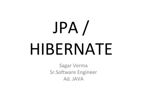 hibernate introduction ppt