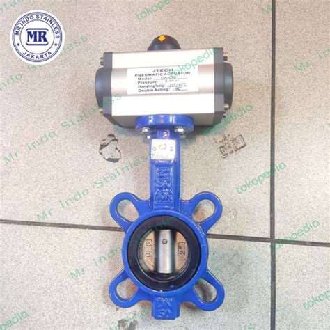 Jual Butterfly Valve Pneumatic Cast Iron 1 1 2 Inch Pneumatic Accutor