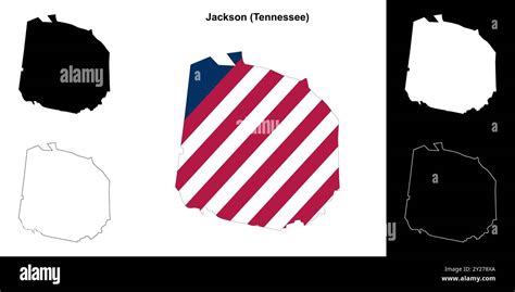 Jackson County Tennessee Outline Map Set Stock Vector Image And Art Alamy