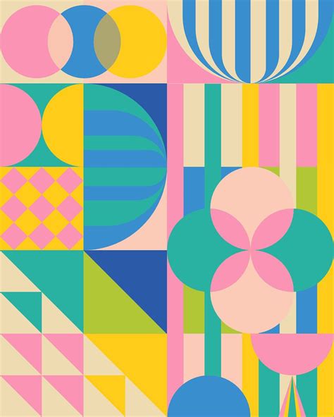 Happy Spring With Geometric Patterns