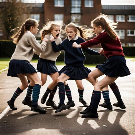 Six Young Girls Wearing Textured Knee Socks And Ju By Rainman9902 On