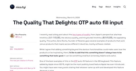 The Quality That Delights OTP Auto Fill Input Nico S Blog