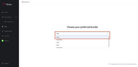 how to create your first lab ydata fabric