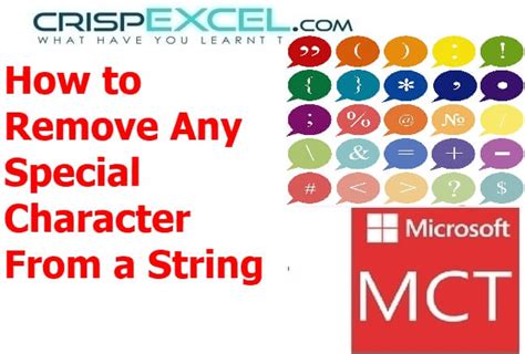 How To Clean Any Special Character From A String CrispExcel Training Consulting