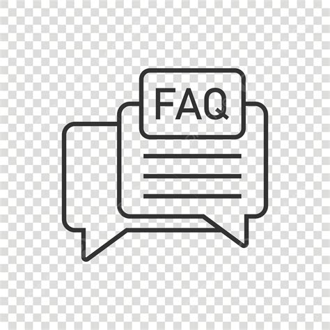 flat style faq icon with speech bubble on white background vector