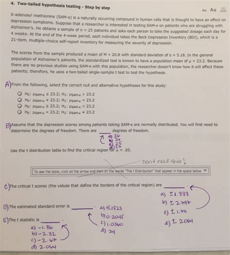 Solved Two Tailed Hypothesis Testing Step By Step Aa Aa Chegg