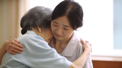 노인 여성이 그를 안고 있는 여성 치매 간병인 포옹 고화질 사진 사진 손 배경 일러스트 및 사진 무료 다운로드 Pngtree