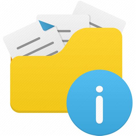 folder info open document documents files information icon
