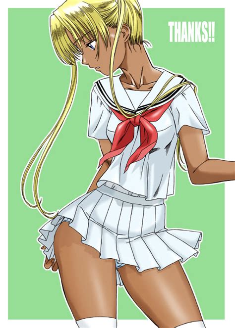 Rule 34 Blonde Hair Blue Eyess Bow Dark Skin Gunslinger Girl Hanzaki