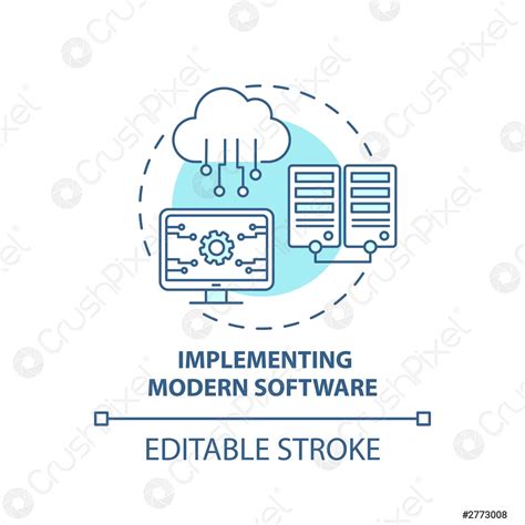 Implementing Modern Software Concept Icon Stock Vector 2773008 Crushpixel