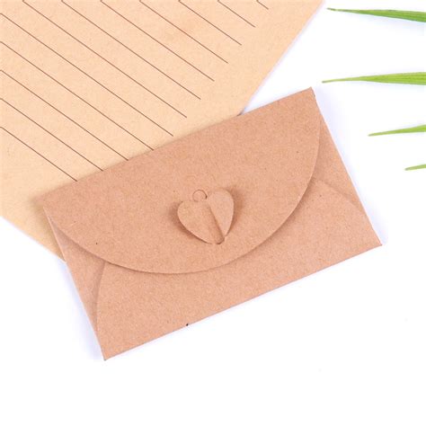 10pcs Vintage European Love Button Envelope Diy Kr Grandado