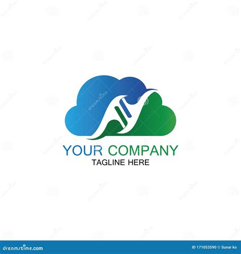 Dna Cloud Logo Vector Design Template Vector Stock Vector Illustration Of Chemistry Spiral