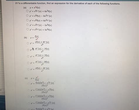 Solved If F Is A Differentiable Function Find An Expression