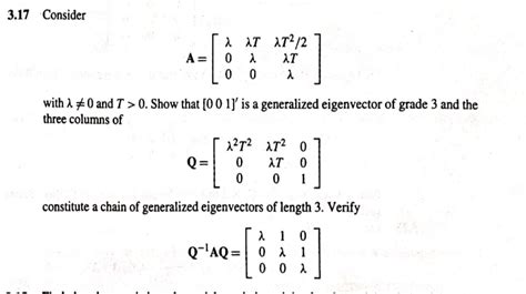Solved 317 ﻿considera λλtλt220λλt00λ With λ≠0 ﻿and T0