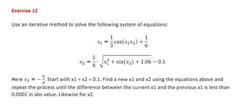 solved use an iterative method to solve the following system