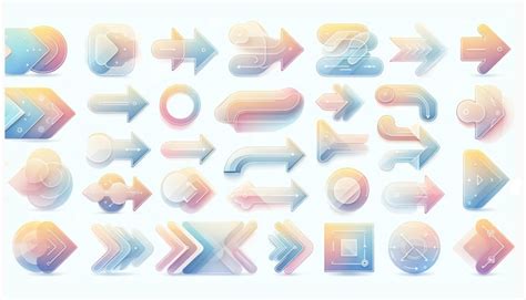 Premium Vector Pastel Arrows Floating On White