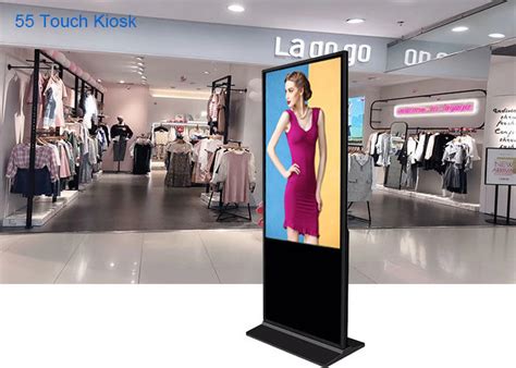 Lcd 터치스크린 광고 전시 디지털 방식으로 간판를 서 있는 55 인치 지면