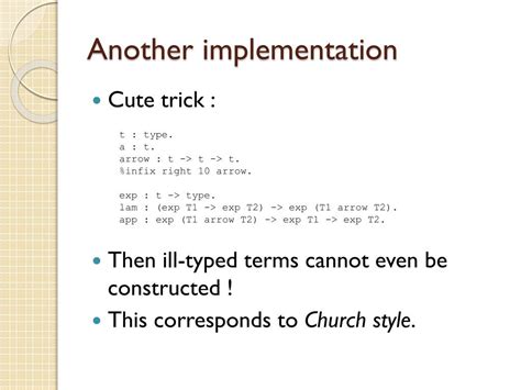ppt implementing a dependently typed λ calculus powerpoint