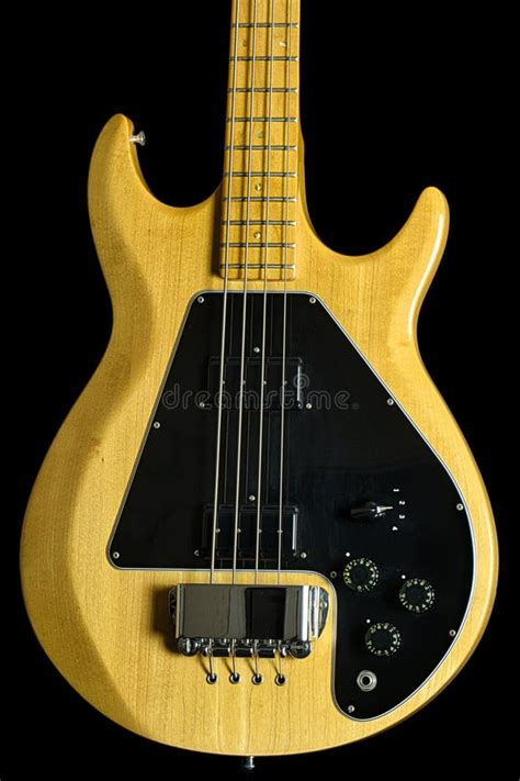 Side Lit Solid Maple Bass Guitar With Fine Grain Knobs And Switches