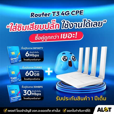 T3 Smart 4g Router Wi Fi Cpe เราเตอร์ ใส่ซิม กระจายสัญญาณ ใช้งานง่าย รองรับทุกค่าย Lte Umts Gsm