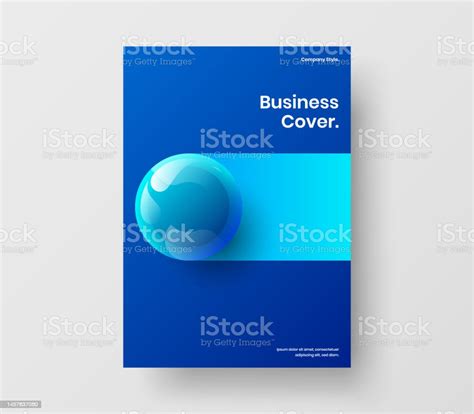 밝은 회사 표지 디자인 벡터 일러스트 레이 션입니다 격리된 3d 공 소책자 레이아웃입니다 0명에 대한 스톡 벡터 아트 및 기타