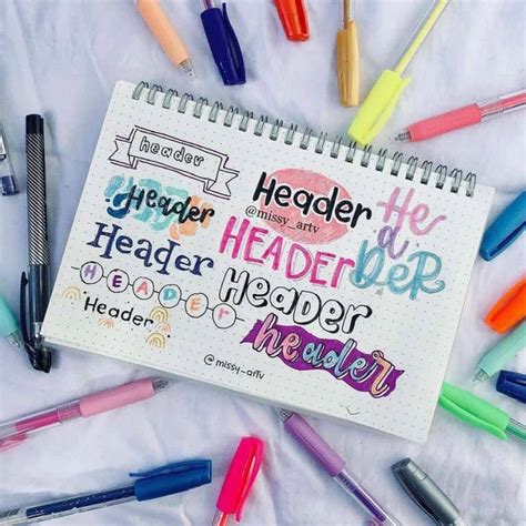Aesthetic Heading Ideas For Your Bullet Journal