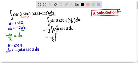 Solvedcalculate ∫csc1 2 X Cot1 2 X D X