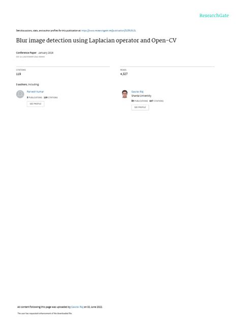 Blur Image Detection Pdf