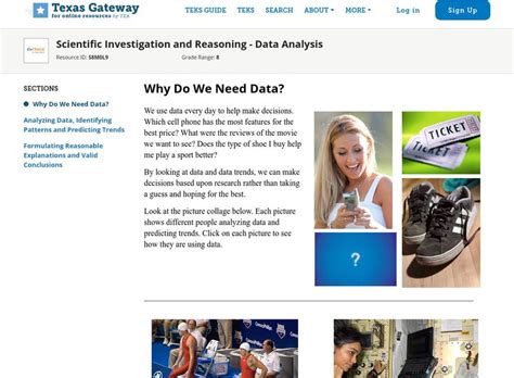 Texas Gateway: Why Do We Need Data? Unit Plan for 9th - 10th Grade | Lesson Planet