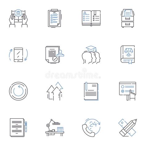 Project Planning Line Icons Collection Schedule Milests Timeline Scope Budget Resources