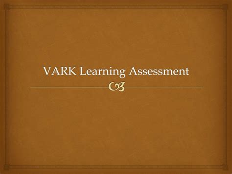 Ppt Vark Learning Assessment Powerpoint Presentation Free Download