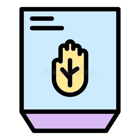 Palm Identification Icon Vector Flat Stock Vector Illustration Of