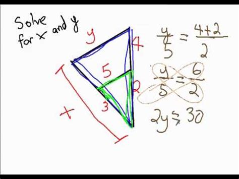 Triangle Inside Triangle Proportions Geometry Help YouTube