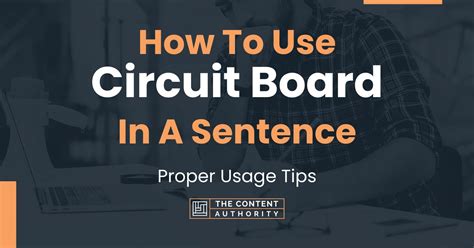 How To Use Circuit Board In A Sentence Proper Usage Tips