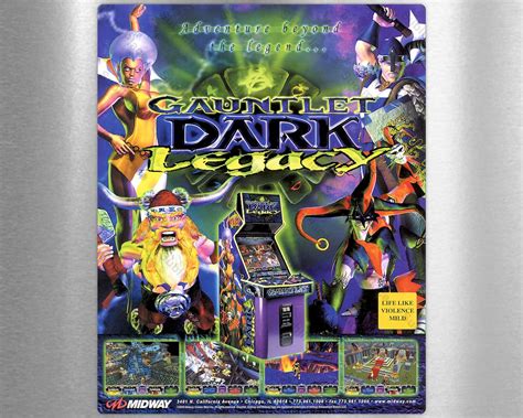 Gauntlet Dark Legacy Arcade Game Flyer Promo Art Etsy