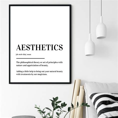Aesthetics Definition Print Poster Etsy