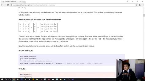 Basic Opengl Tutorial 03 Matrices By Gilang Re Gitarana Tmdg 12 Itb