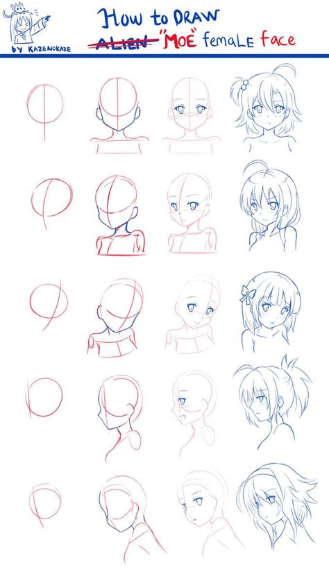 How To Draw Moe Face By Kazenokaze Manga Tutorial Manga Drawing Tutorials Body Drawing