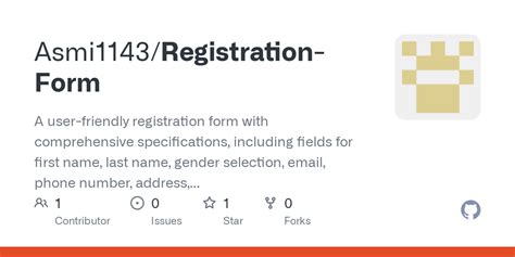 Github Asmi1143registration Form A User Friendly Registration Form