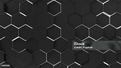 빛 광선 검은 추상 배경 육각형 패턴입니다 3d 그림 3d 렌더링 0명에 대한 스톡 사진 및 기타 이미지 0명 3차원 형태 강철 Istock