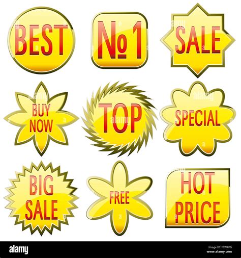 Sale Buttons Set Stock Photo 88463272 Alamy