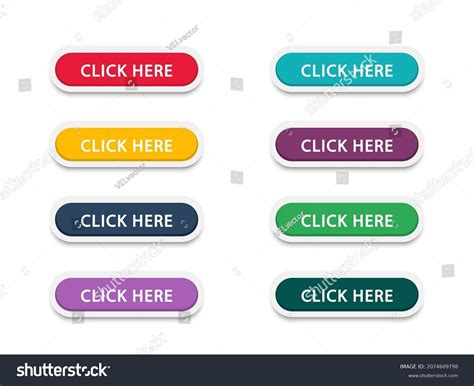 Click Here Set Button Icons Click เวกเตอร์สต็อก ปลอดค่าลิขสิทธิ์ 2074609798 Shutterstock