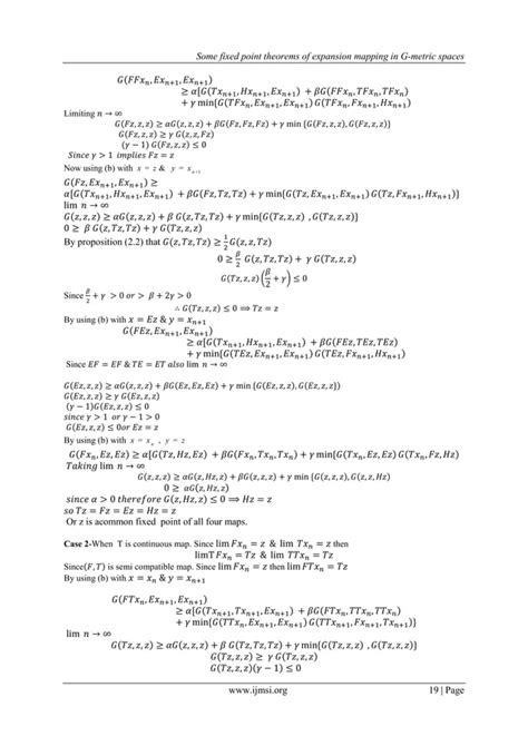 Some Fixed Point Theorems Of Expansion Mapping In G Metric Spaces Pdf
